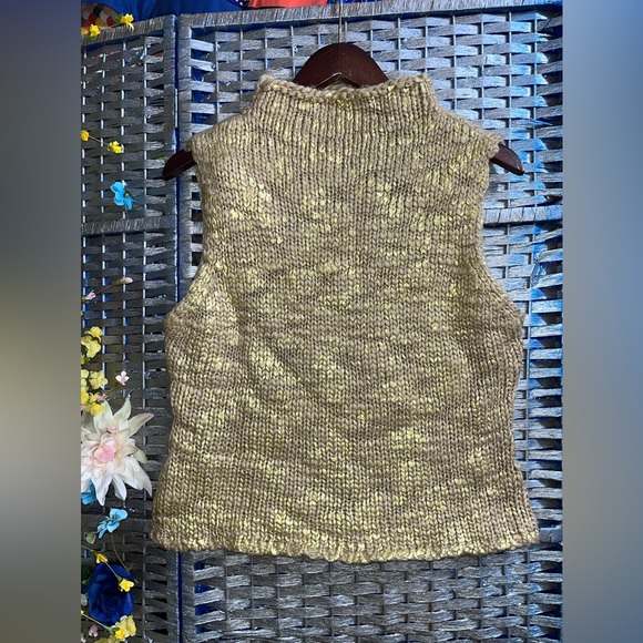 Jackets & Coats | Gold Knitted Vest | Poshmark